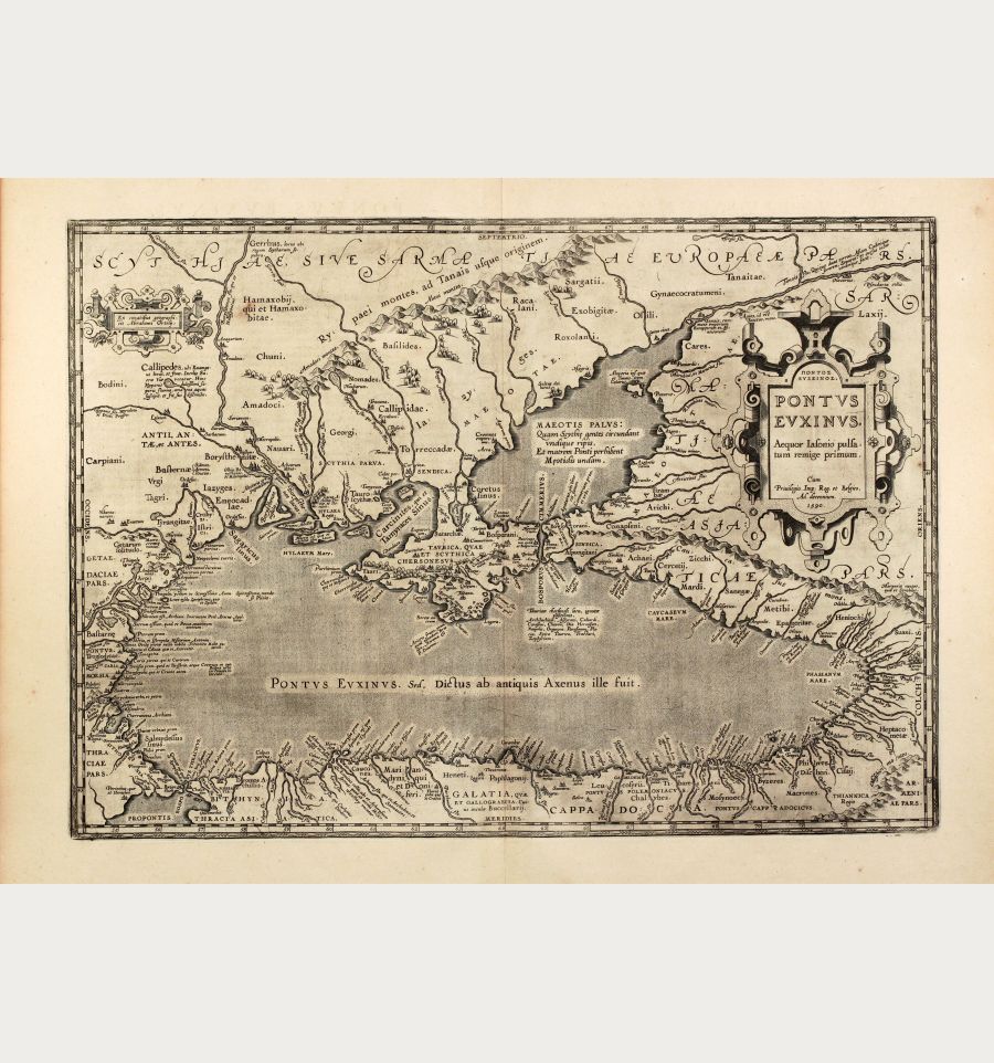 Ortelius: Pontus Euxinus, Russia, Black Sea, Ukraine, Crimea, 1603